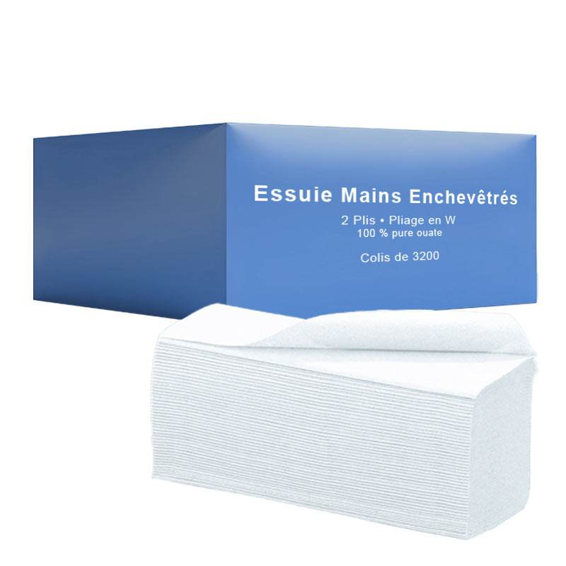 ESSUIE MAINS ENCHEVÊTRÉS PLIAGE EN W - COLIS DE 3200 FORMATS - 22 X 34 ...